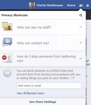 facebook istifadəçilərini bloklayın