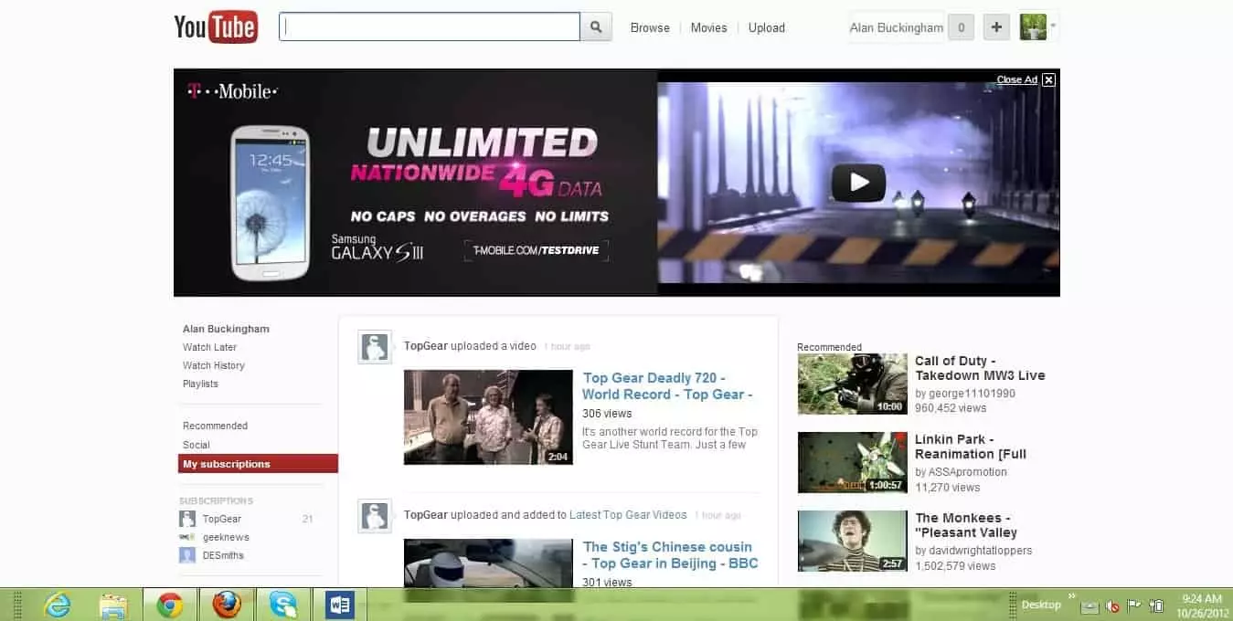 YouTube está testando outra nova interface