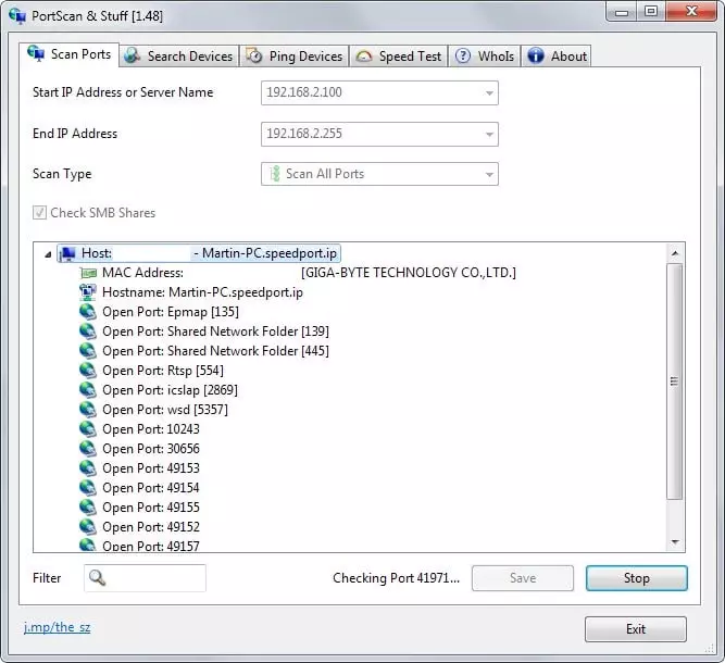 Exiba todas as portas abertas em sua rede usando o PortScan para Windows