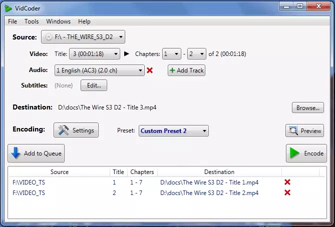 vidcoder DVD-Ripping-Software