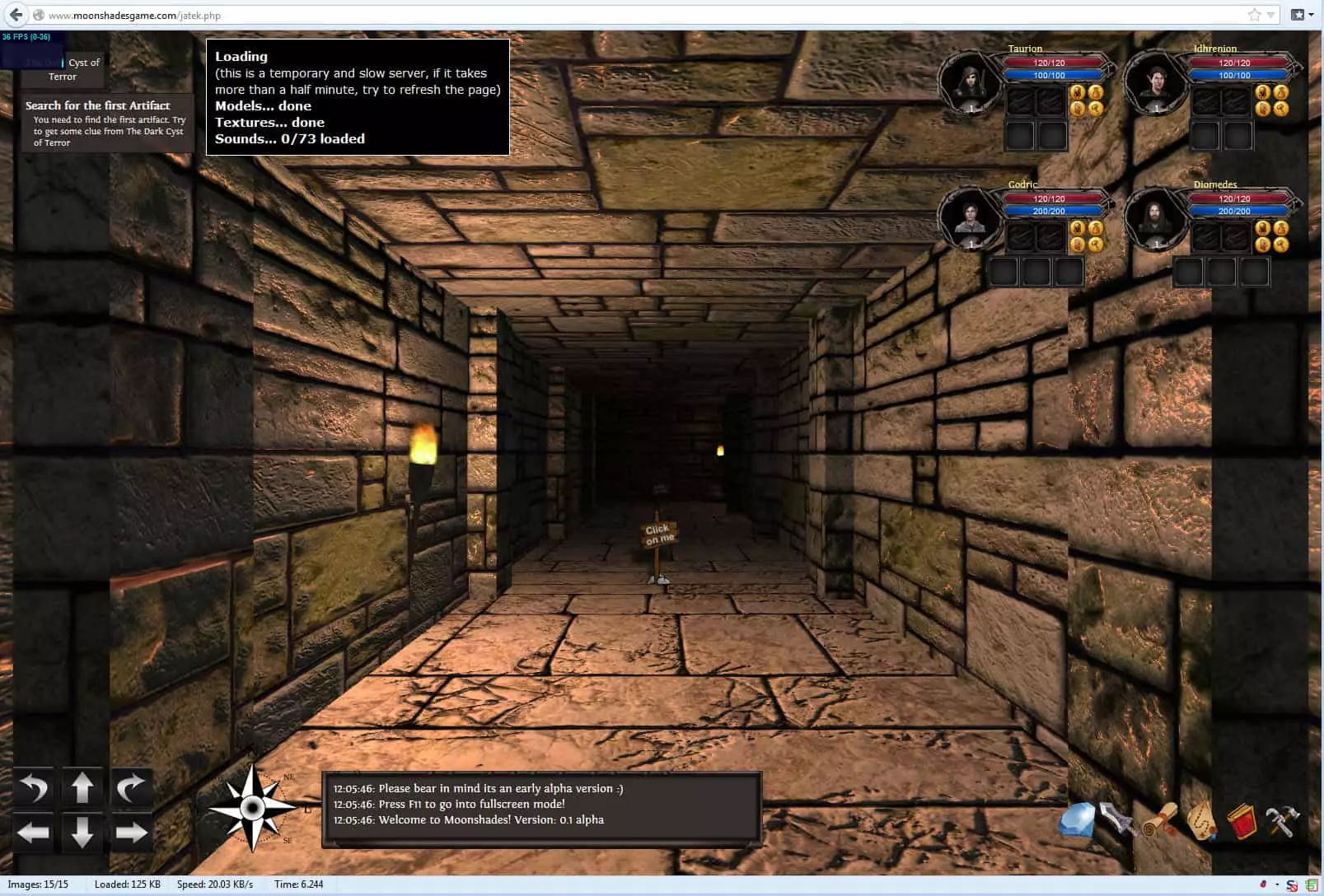 Moonshades Legend of Grimrock ca un joc de browser [Game Saturday]