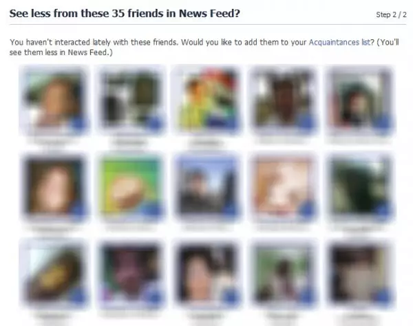 se færre nyheder fra venners facebook