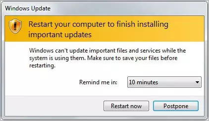 Paano I-disable ang I-restart ang Iyong Computer Para Tapusin ang Pag-install ng Mahalagang Update Prompt