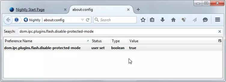 फ़ायरफ़ॉक्स में फ़्लैश प्लेयर संरक्षित मोड को कैसे निष्क्रिय करें