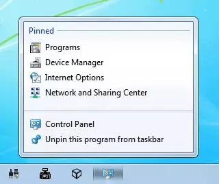 paneli i kontrollit të Windows 7