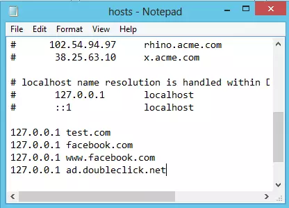 Dili nimo ma-block ang Facebook gamit ang mga host file sa Windows 8