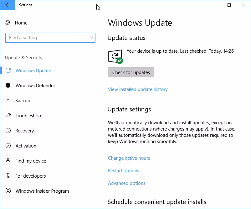 Windows 10: igihe gito cyo hasi mugihe cyo kuzamura ibintu