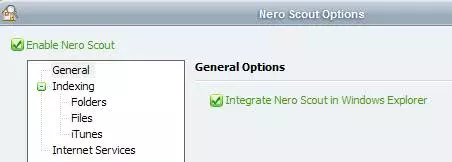 Fjarlægðu Nero Scout úr Windows Explorer