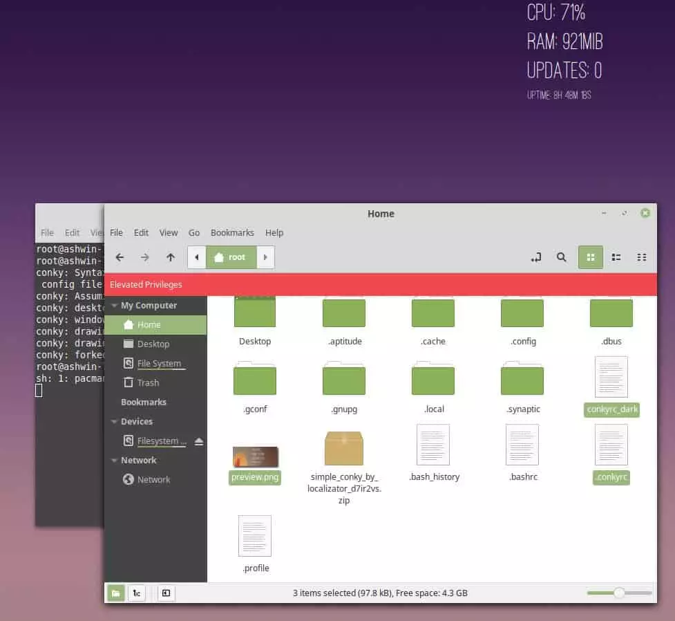 Conky é um monitor de sistema altamente personalizável para Linux 635_2