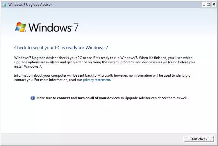 Windows 7 Upgrade Advisor