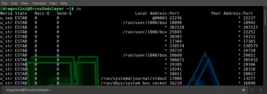 Brug af SS til at overvåge forbindelser i GNU/Linux for nye brugere