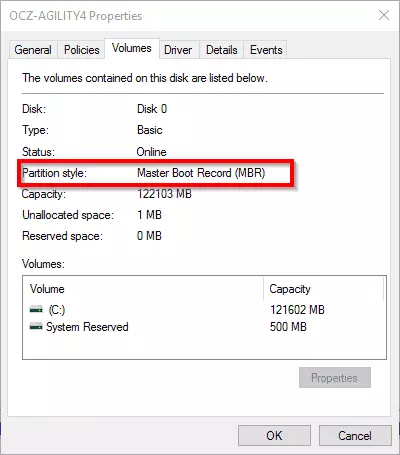 Windows Volume Tab