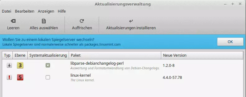 linux mint update manager