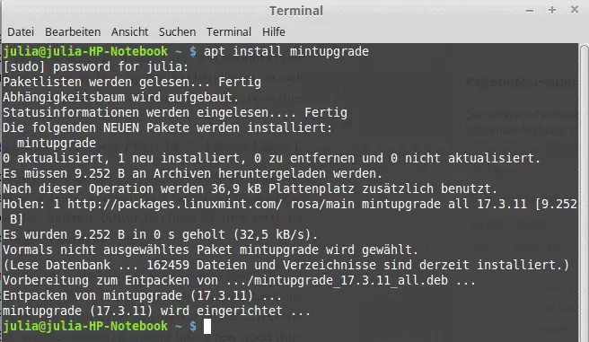 ningkatkeun linux mint