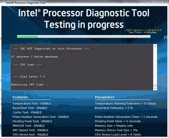 интел процессор диагностикалау коралы