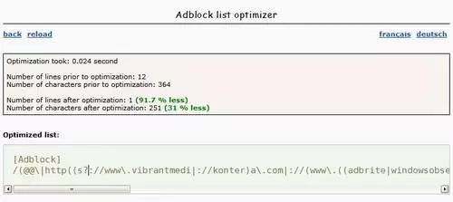 adblock mais lista de filtros otimizados