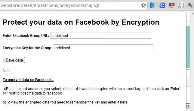 Шифроване на групова комуникация във Facebook с Encrypt Facebook