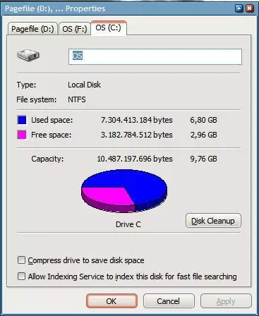 Ipakita ang ilang mga katangian ng hard drive nang sabay-sabay