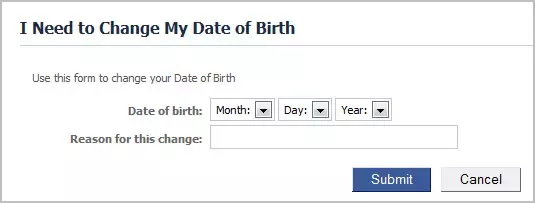 フェイスブック 生年月日変更