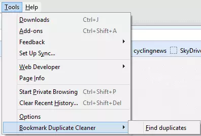 Verwyder duplikaatboekmerke in Firefox