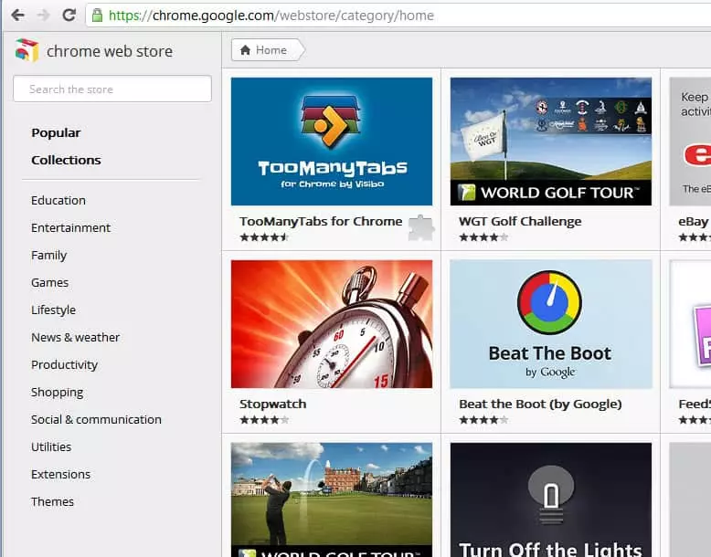 chrome വെബ് സ്റ്റോർ