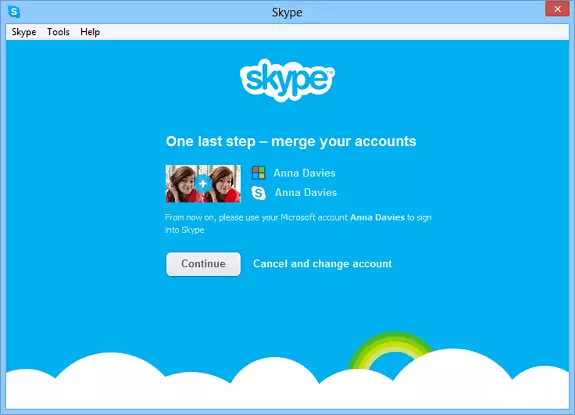 Microsoft chun Messenger a chumasc le Skype