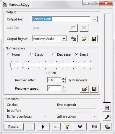 harddisk ogg எந்த ஒலியையும் பதிவு செய்கிறது