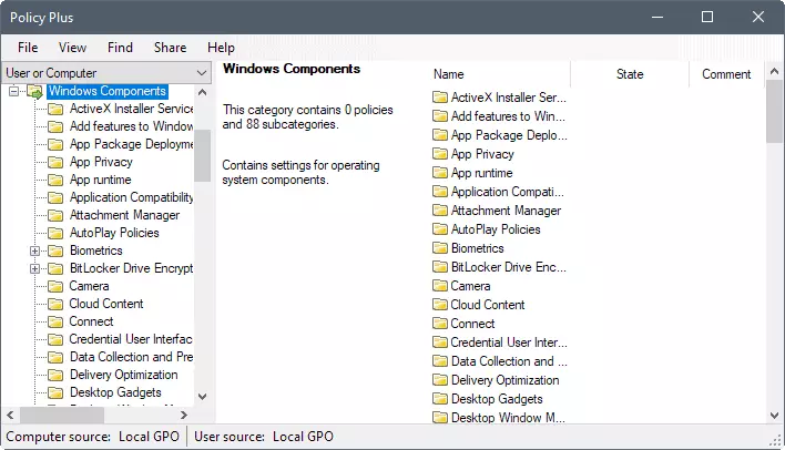 Policy Plus dia mitondra ny Group Policy amin'ny edisiona Windows rehetra