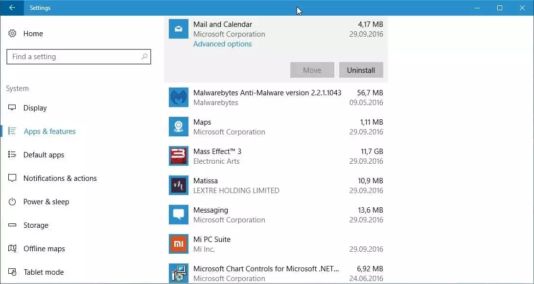 Windows 10 הסרת אפליקציות מערכת