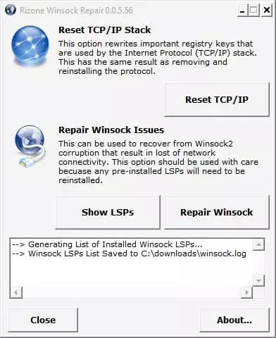 Ayusin ang Mga Error sa Winsock Gamit ang Winsock Repair