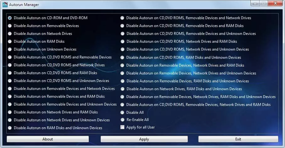 Portable Autorun Manager for Windows