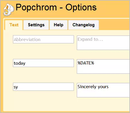 opțiuni de extensie popchrom