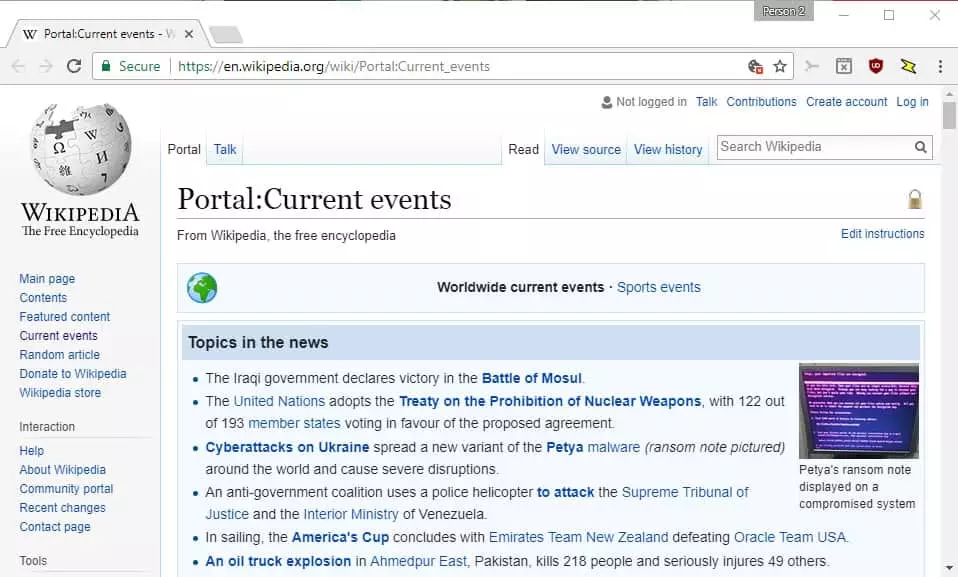 ġrajjiet kurrenti wikipedia