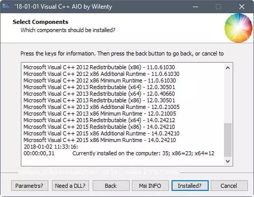 installerede c runtimes