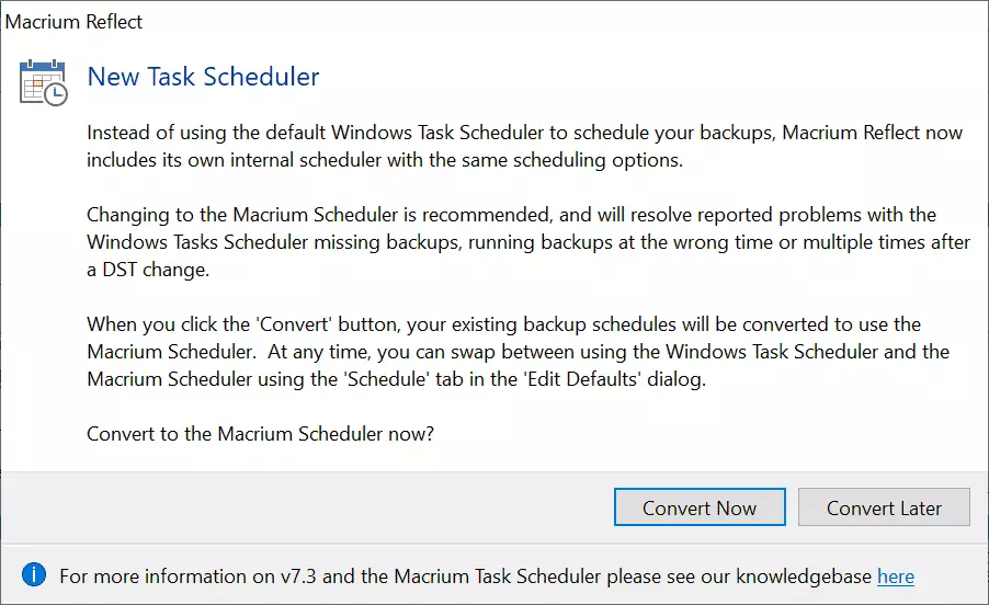 new task scheduler macrium