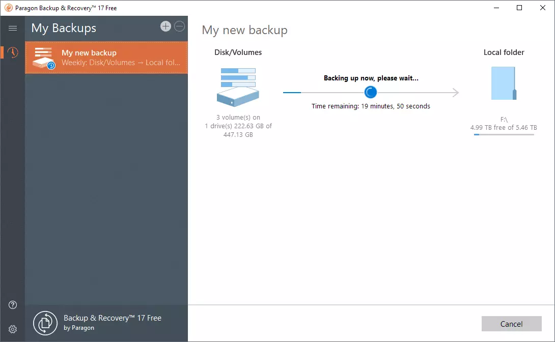 Yon gade nan Paragon Backup & Recovery gratis pou Windows