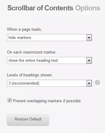 scrollbar navigation