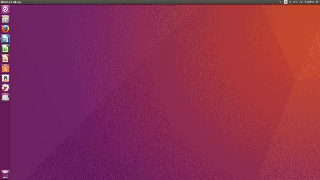 Numatytasis „Ubuntu Unity“ darbalaukis