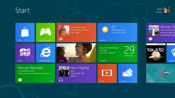 Pamja paraprake e konsumatorit të Windows 8