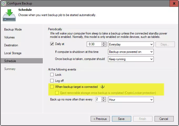 Veeam Endpoint Backup Free 1.5 frijlitten