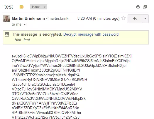 อีเมลเข้ารหัส