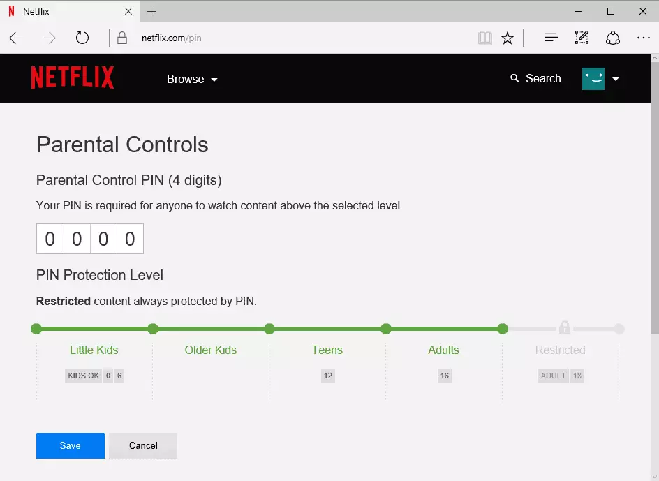 Netflix föräldrakontroll