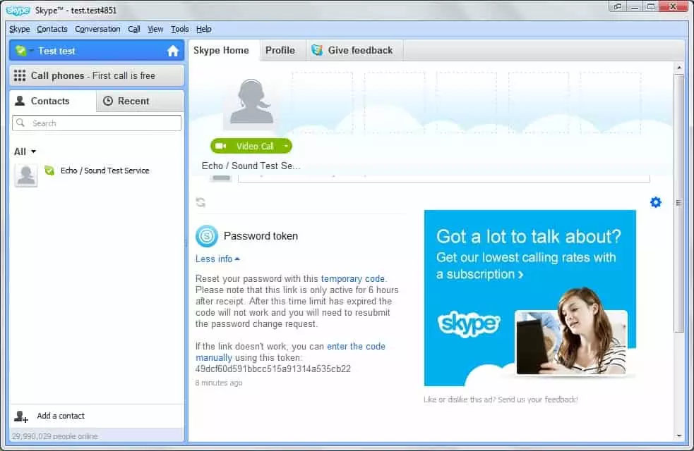 Skype melumpuhkan sistem tetapan semula kata laluan selepas pendedahan kerentanan