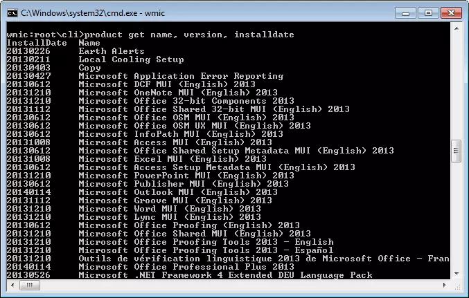 Список за инсталација на софтвер за Windows