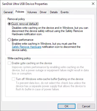 Windows USB brzo uklanjanje bolje performanse