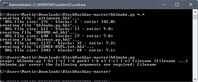 SeqBox ndi BlockHashLoc mafayilo obwezeretsa zida