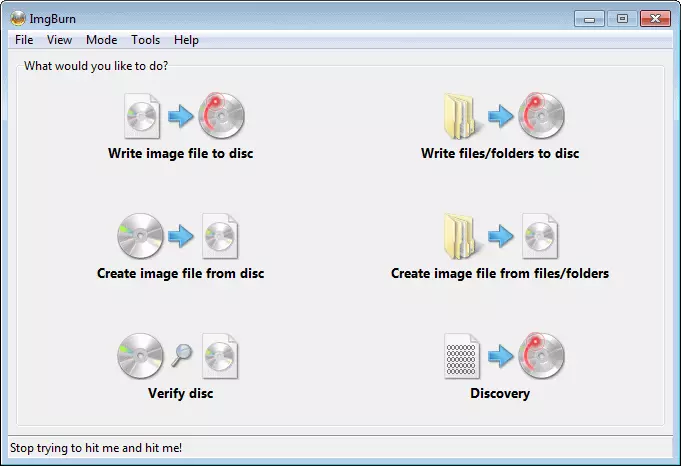 Isoftware ye-ImgBurn Disc Burning Ibuyekezelwe Ku-2.5.7.0