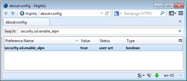 فائر فاکس http 2.0 پروٽوڪول