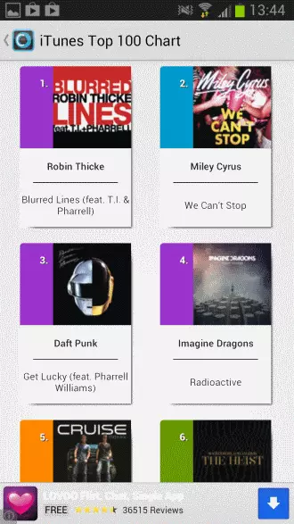 billboard charts android