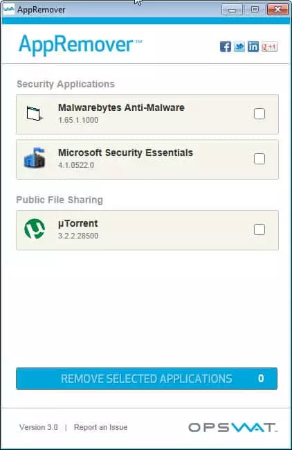 AppRemover 3.0-opdatering bring die verwydering van lêerdeelprogram